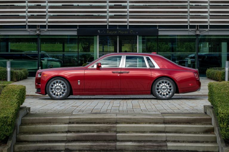 One-Off Red Rolls Royce Phantom Has Crystal Particles Fused In Its ...