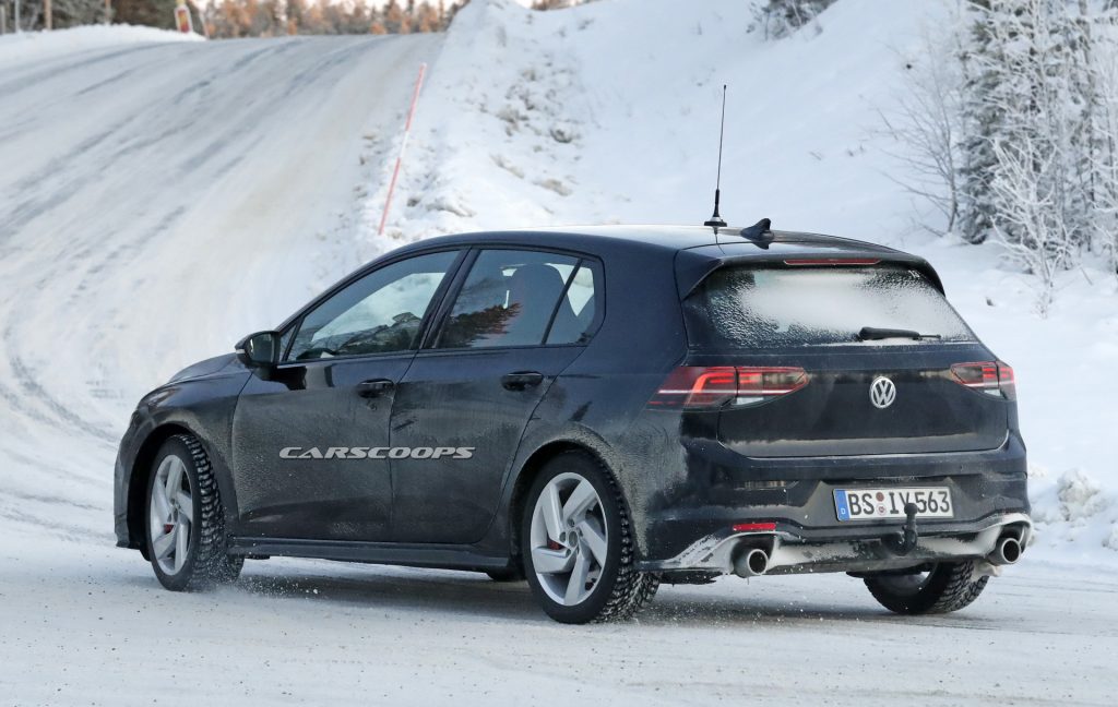 2020 VW Golf GTI (Likely) Reveals Rear End With Big Roof Spoiler In New ...