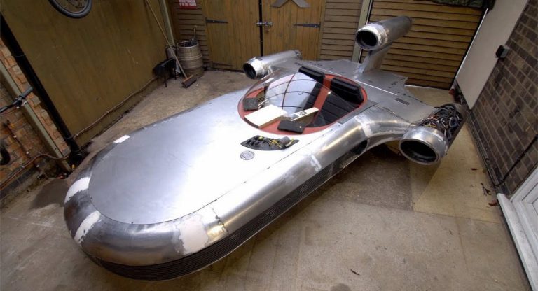 Man Builds A Driveable Star Wars Landspeeder In His Garage | Carscoops