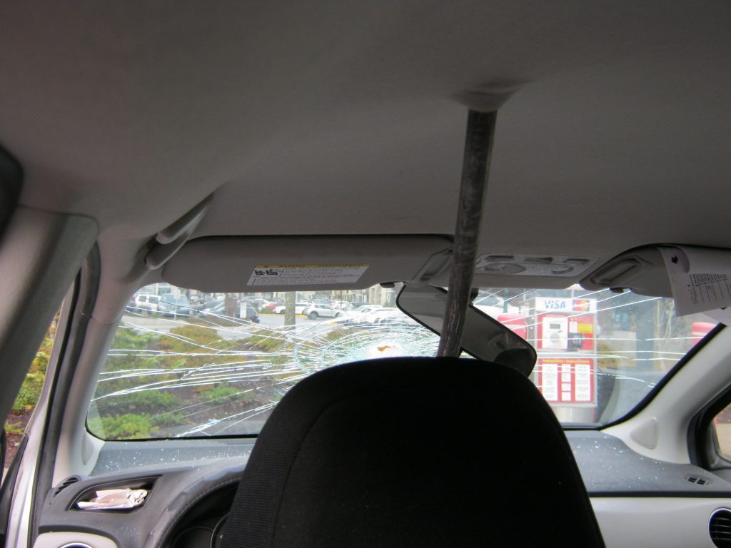 Washington Man Has Close Call When Metal Rod Spears Through Windshield ...