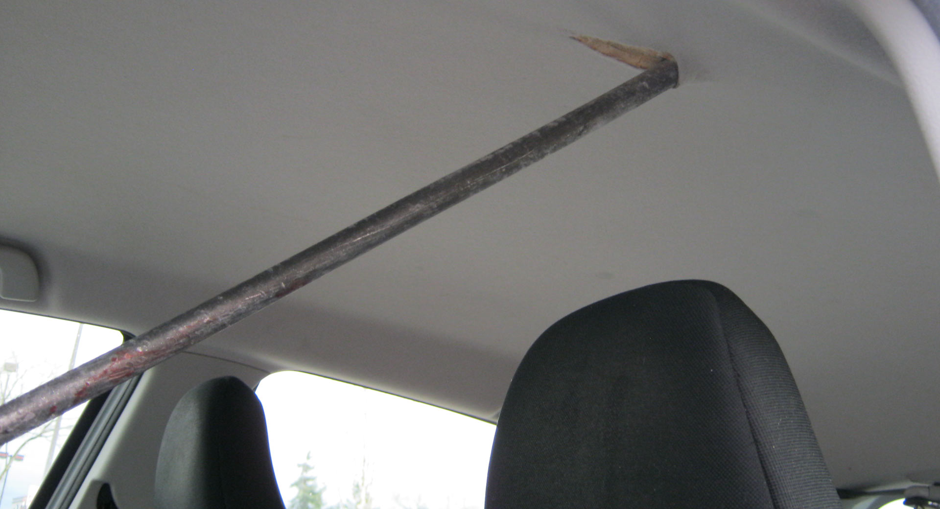 Washington Man Has Close Call When Metal Rod Spears Through Windshield ...