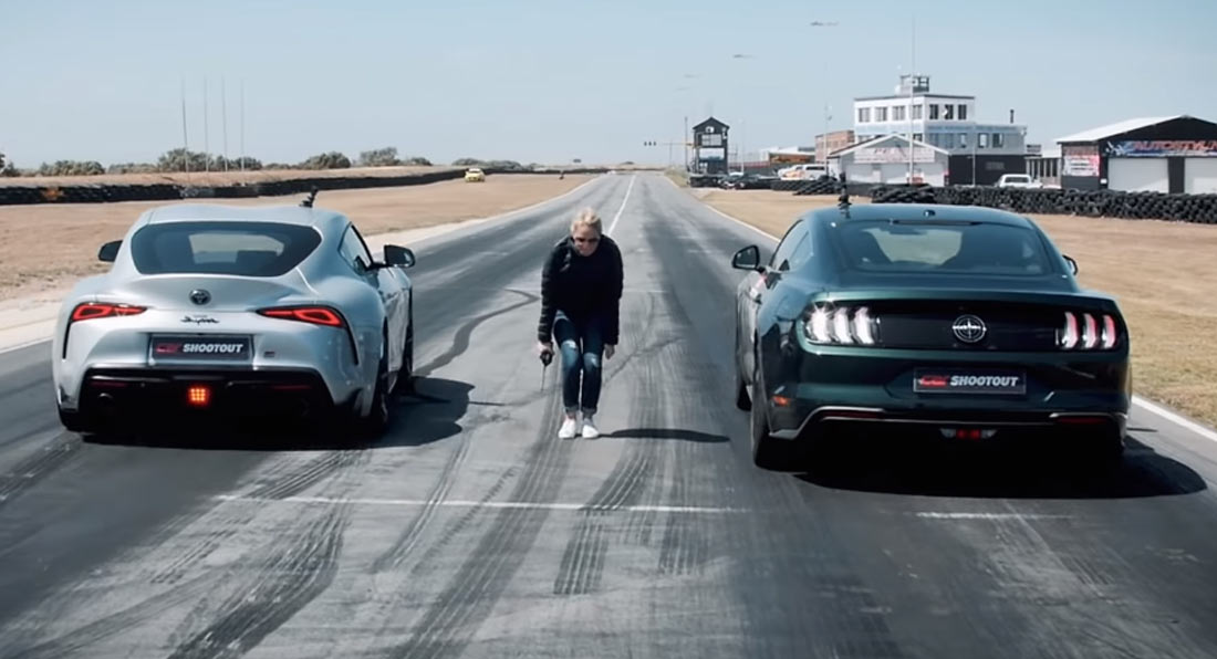 2020 Toyota GR Supra Faces Off Against Ford Mustang Bullitt V8 | Carscoops