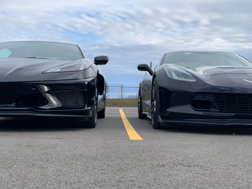 Check Out The C8 Corvette Parked Right Next To The C7 | Carscoops