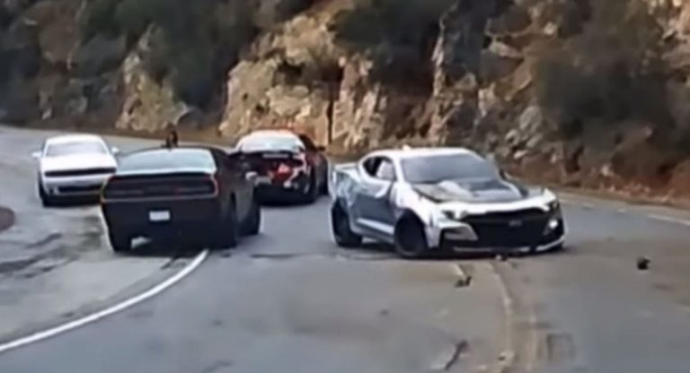 Chevy Camaro Crashes While Being Chased By Police On Angeles Crest ...