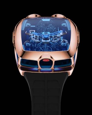 Extraordinary Bugatti Chiron Tourbillon Watch Has A Tiny W16 Engine And ...