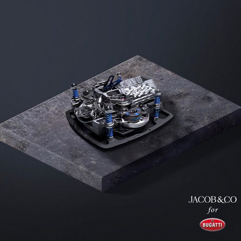 Extraordinary Bugatti Chiron Tourbillon Watch Has A Tiny W16 Engine And ...
