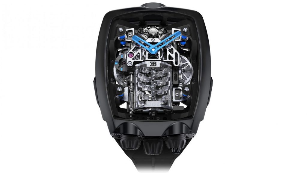 Extraordinary Bugatti Chiron Tourbillon Watch Has A Tiny W16 Engine And ...