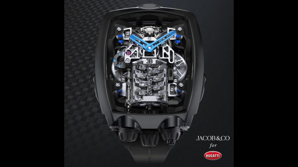 Extraordinary Bugatti Chiron Tourbillon Watch Has A Tiny W16 Engine And ...