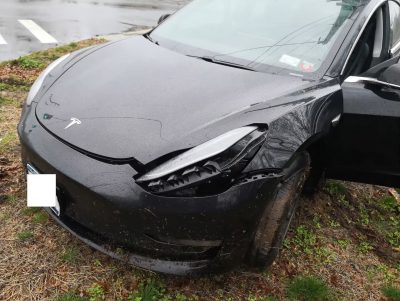Tesla Model 3 Goes Dancing In The Rain, Utility Pole Puts A Cork In It ...