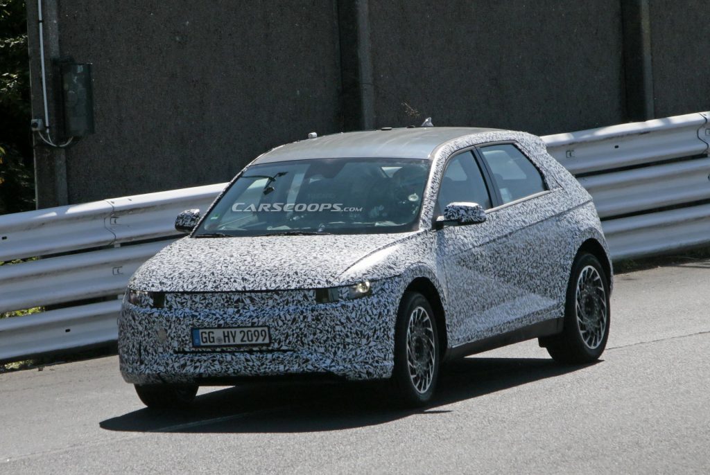 New Spy Photos Of The 2021 Hyundai 45 Retro Electric Compact Crossover ...