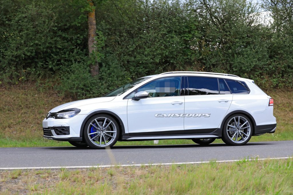 New VW Golf R Estate Spied Posing As An Alltrack | Carscoops