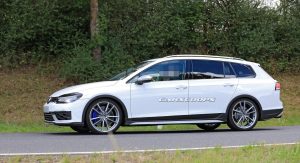 New VW Golf R Estate Spied Posing As An Alltrack | Carscoops