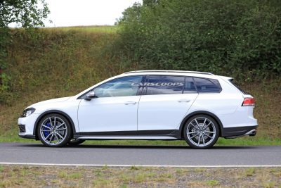 New VW Golf R Estate Spied Posing As An Alltrack | Carscoops