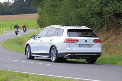 New VW Golf R Estate Spied Posing As An Alltrack | Carscoops