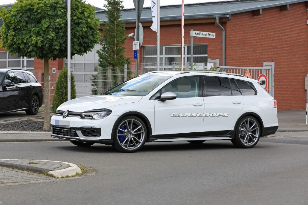 New VW Golf R Estate Spied Posing As An Alltrack | Carscoops
