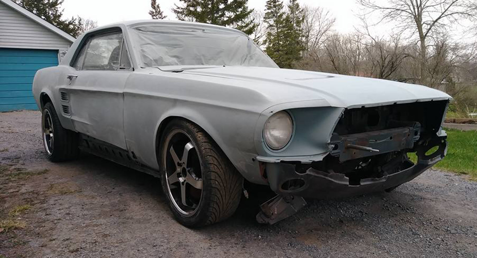 Someone Dropped A 1967 Ford Mustang Body On A Mazda RX-8 | Carscoops