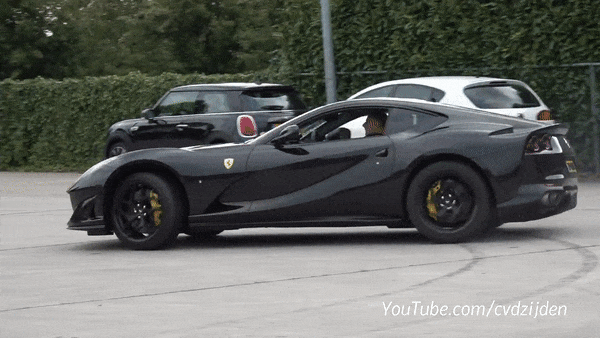Ferrari 812 Superfast Puts On A Show By Doing Donuts At Car Gathering ...