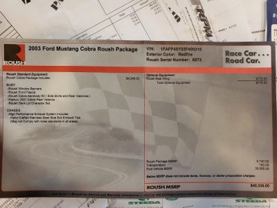 Would You Be Tempted By A Low-Mileage, Roush-Tuned 2003 Ford Mustang ...