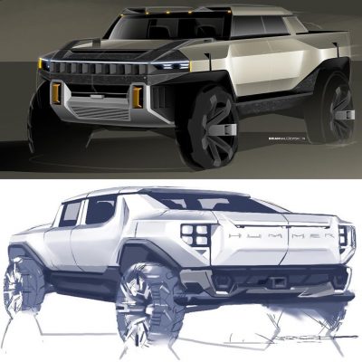GMC Hummer EV Sketches Show What Could Have Been | Carscoops