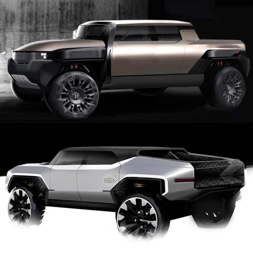 GMC Hummer EV Sketches Show What Could Have Been | Carscoops