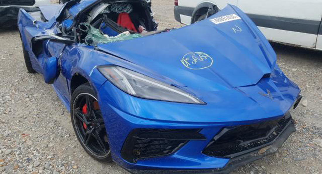 Wrecked C8 Corvettes Apparently Piling Up On Copart | Carscoops