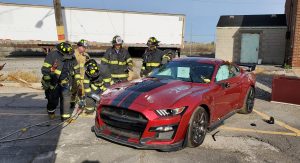 Dearborn Fire Crews Cut Up A Ford Mustang Shelby GT500 For Training ...