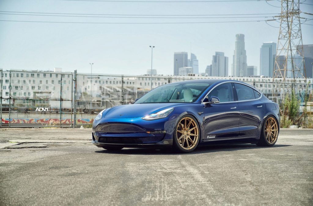 Does This Lowered Tesla Model 3 On Bronze Wheels Sit Better With You ...