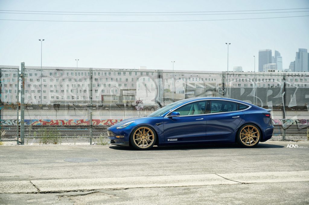 Does This Lowered Tesla Model 3 On Bronze Wheels Sit Better With You ...
