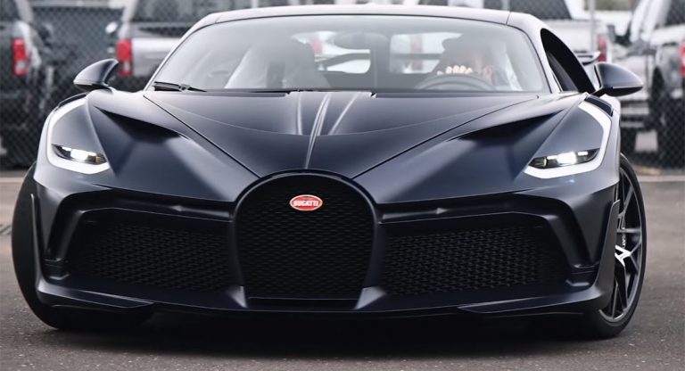 This Bugatti Divo Is Bathed In Exposed Matte Blue Carbon Fiber | Carscoops