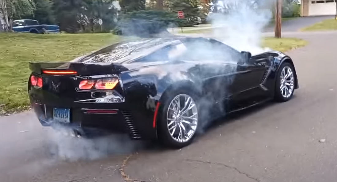 How NOT To Do A Burnout In Your Corvette Z06 | Carscoops
