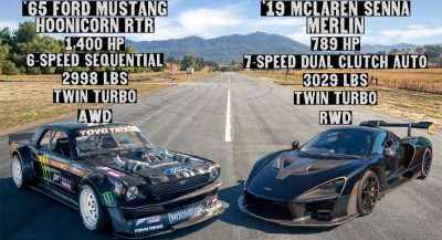 Ken Block’s Ford Mustang Hoonicorn V2 Smokes A McLaren Senna | Carscoops