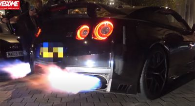 Nissan GT-R Spits Flames In London, Promptly Catches Fire | Carscoops