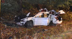 Tesla Model 3 Wrecked In High-Speed Crash, Battery Cells Fly Into House ...