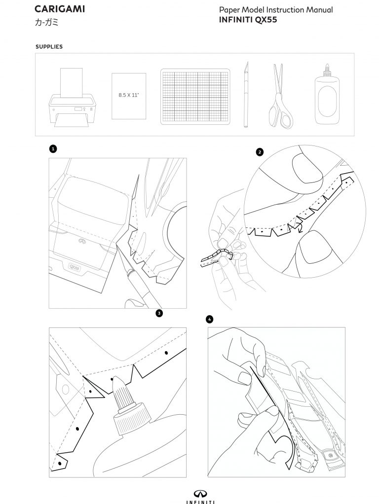 Build Your Very Own 2022 Infiniti QX55 Cargiami Paper Model | Carscoops