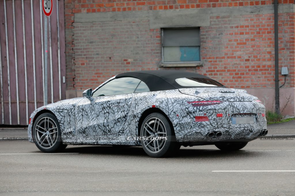 2022 Mercedes-AMG SL Shows Panamericana Grille, Active Rear Spoiler And ...