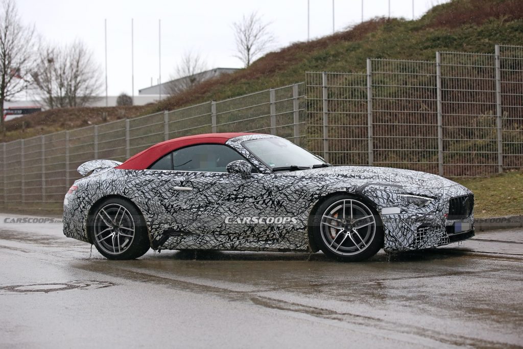 2022 Mercedes-AMG SL Shows Off Contrasting Red Roof In Latest Spy Shots ...