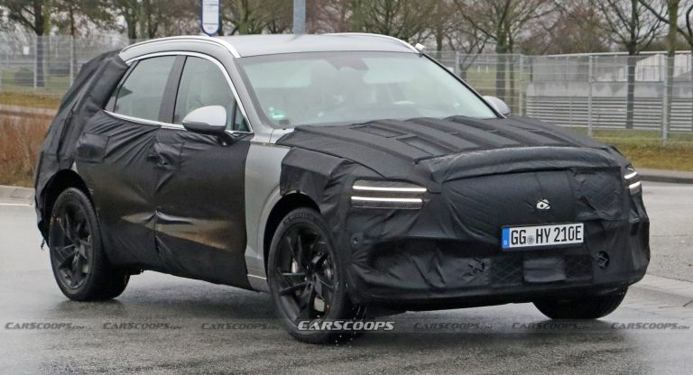 Electrified Genesis eGV70 SUV Makes Spy Debut Under Heavy Camouflage ...