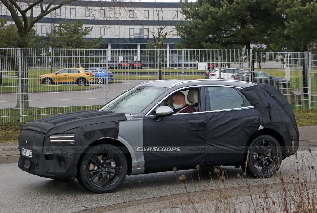 Electrified Genesis eGV70 SUV Makes Spy Debut Under Heavy Camouflage ...