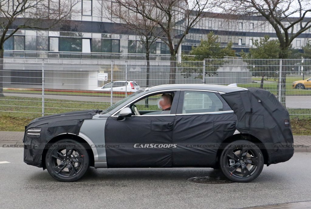 Electrified Genesis eGV70 SUV Makes Spy Debut Under Heavy Camouflage ...