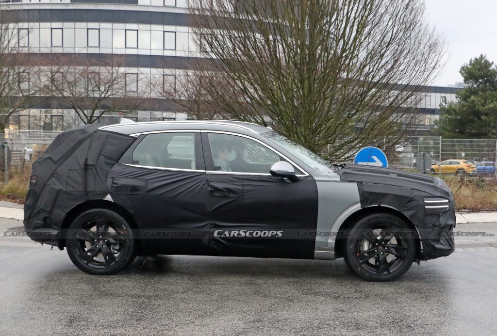 Electrified Genesis eGV70 SUV Makes Spy Debut Under Heavy Camouflage ...