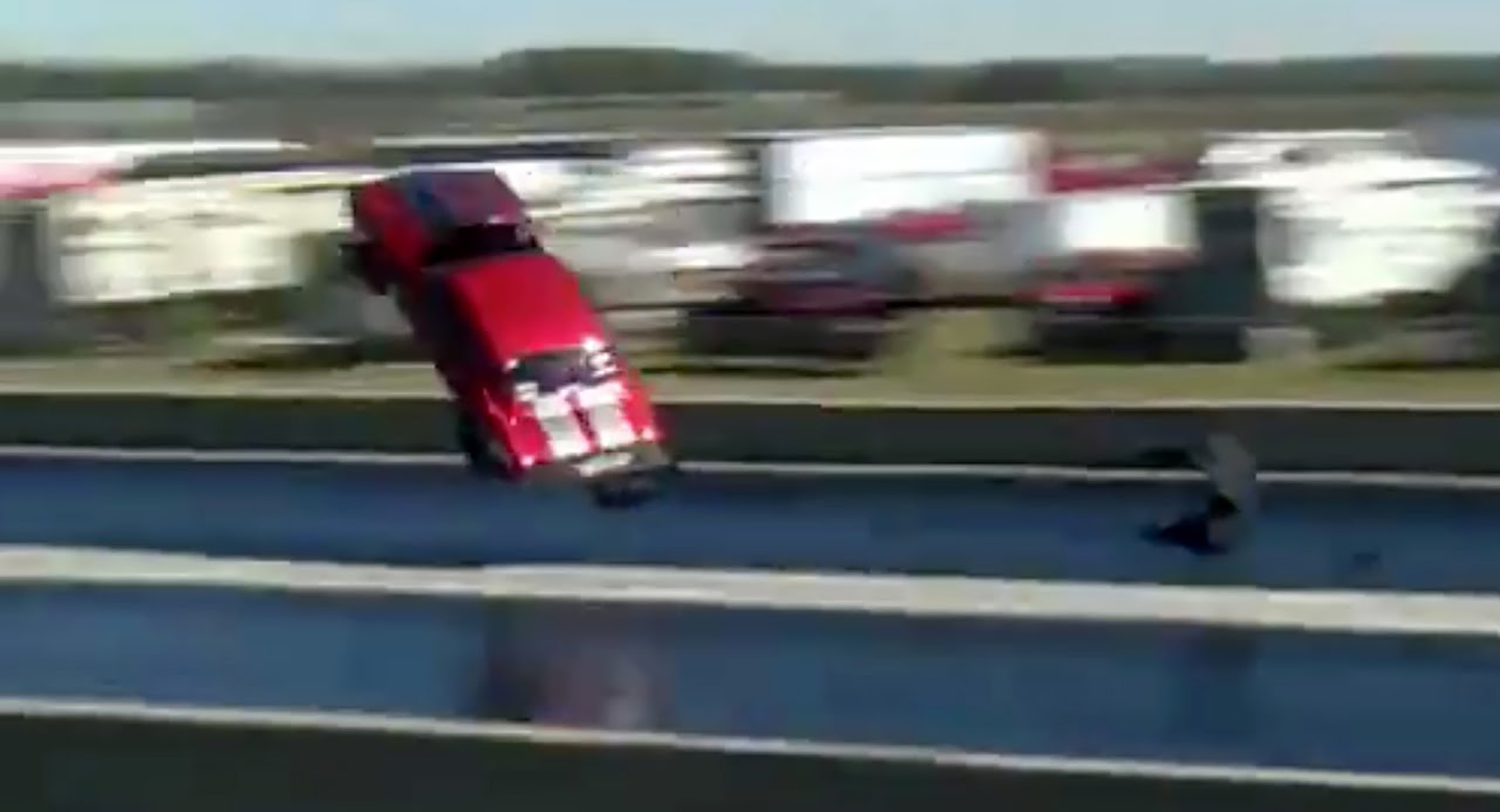 Drag Racing Chevy Camaro Goes Flying, Sticks The Landing In Incredible ...