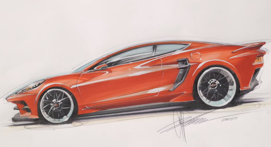 Chip Foose Redesigns The C8 To Look More Like Past Corvettes | Carscoops