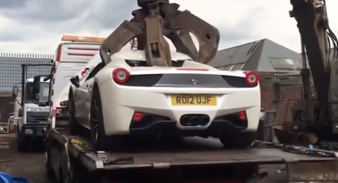 Authorities Crush Felon’s Ferrari 458 Spider, He Sues Police | Carscoops