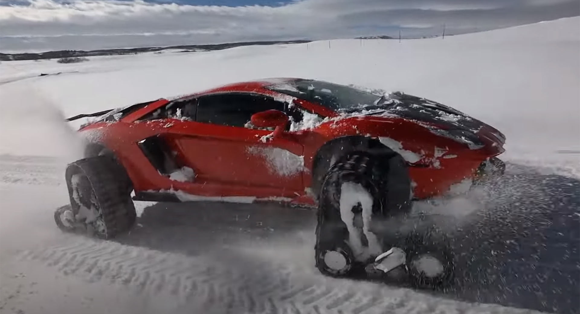 Let’s Put A Lamborghini Aventador On Snow Tracks, What Could Go Wrong ...