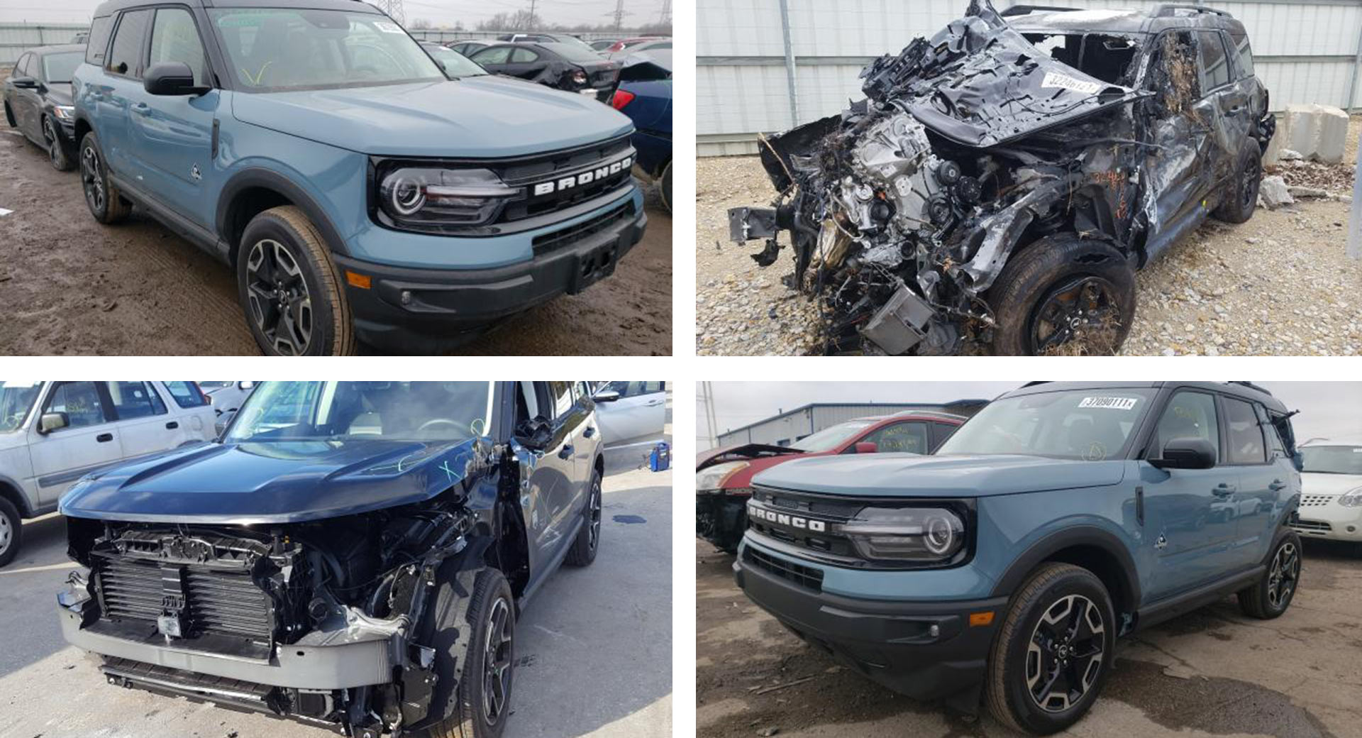 The First Wrecked Ford Bronco Sports Are Already Up For Sale | Carscoops
