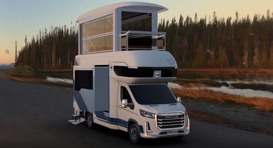 SAIC’s Maxus RV Is A Lux Villa On Wheels With A Second Level And An ...