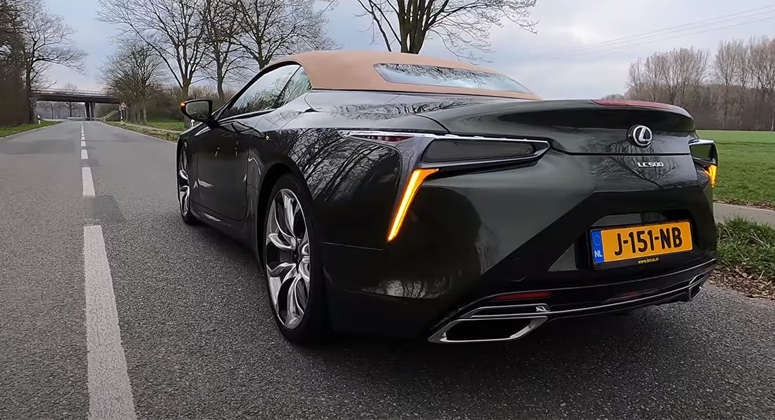 Watch A Lexus LC 500 Convertible Being Driven Flat Out | Carscoops