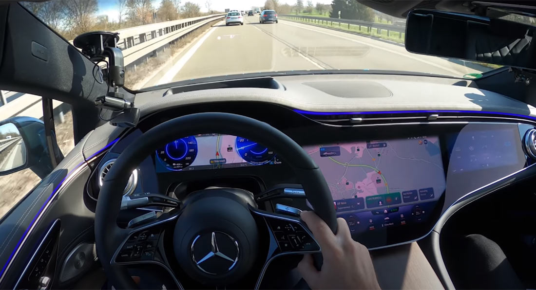 Driving The All-Electric Mercedes-Benz EQS Looks Like A Serene ...