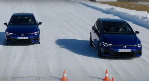 VW Demonstrates New Golf R Prowess With A Number Of Snow Trials | Carscoops