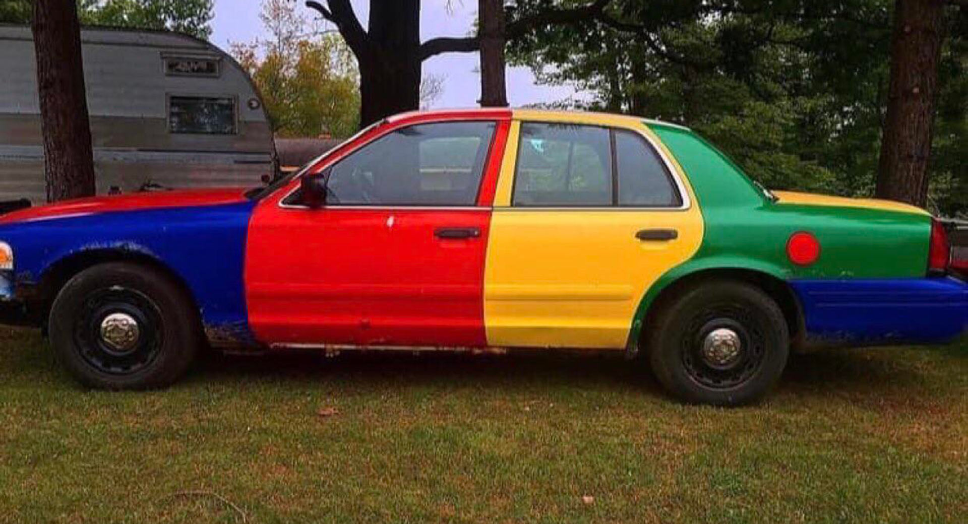 Say Hello To The Colorful Ford Clown Victoria | Carscoops